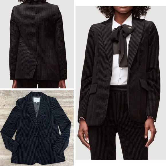 Frame Denim | Jackets & Coats | Frame Denim Nwot Fine Variegated Blazer ...